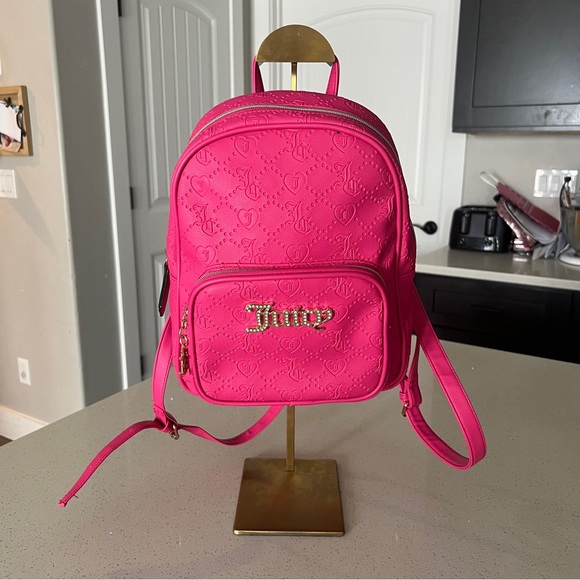 Juicy Couture | Bags | Juicy Couture Pink Backpack With Soft Fabric And ...
